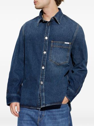 Givenchy Logo-Patch Denim Shirt - Navy