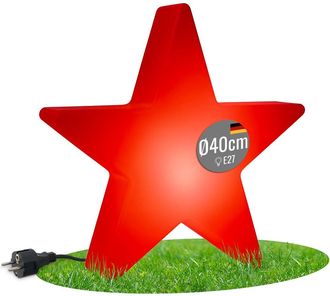 8 Seasons design Shining Star LED Weihnachtsstern &Oslash; 40 cm (Rot), E27 Fassung inkl. Leuchtmittel in warmwei&szlig;, Stern beleuchtet, Weihnachts-Deko, Winter-Deko, f&uuml;r