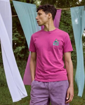 Faguo T-shirt fuschia coton