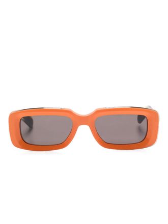 T HENRI Sonnenbrille mit eckigem Gestell - Orange