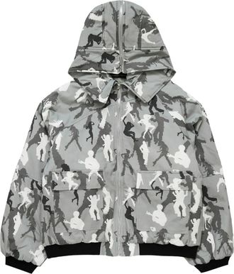 Spencer Badu hooded camouflage jacket - Grau