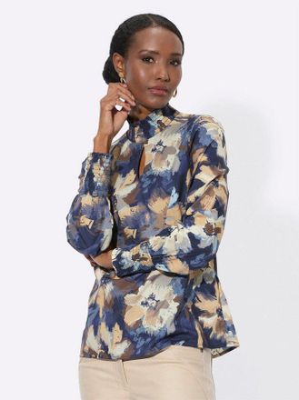 Cr&eacute;ation L Klassische Bluse Druck-Bluse Langarm