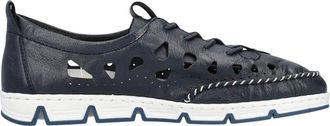 Rieker Damen Schuhe, Ausschnitt, Leder (Dunkles Marineblau)