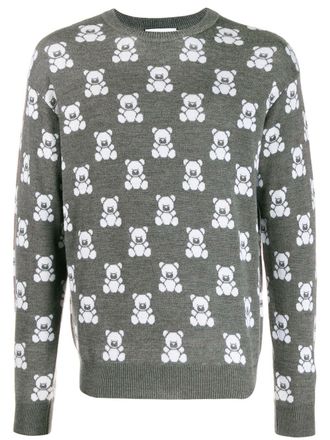 Moschino Pullover mit Teddy - Grau