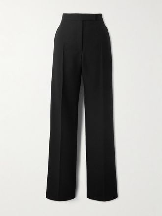 Tom Ford Pantalon En Serge De Laine, De Mohair Et De Soie M&eacute;lang&eacute;s - Noir