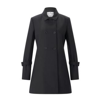 Courr&egrave;ges Double-Breasted Coat - - Coats - Damen - Schwarzk - S