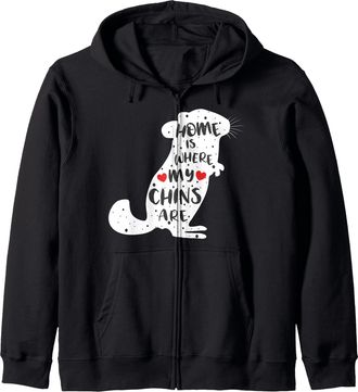 Jimbeels Home is Where My Chins Are s&uuml;&szlig;er Chinchilla-Spruch Kapuzenjacke