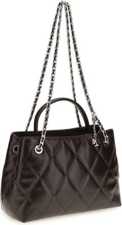 Tory Burch Fleming Calfskin Leather Shoulder Bag - Brown