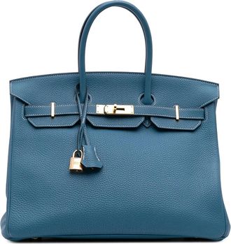 Hermès Crossbody Bags - Togo Birkin Retourne 35 - Gr. unisize - in Blau - für Damen