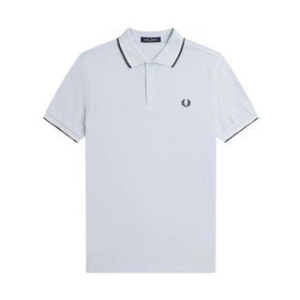 Fred Perry Gestreiftes Geripptes Baumwoll-Poloshirt - - Tops - Herren - Blau - L