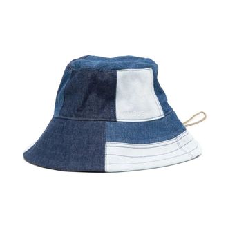 AMBUSH Ambush, unisex, Accessoires, Bleu, Taille: L/Xl Denim Patchwork Bucket Hat