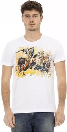 Trussardi Homme, Tops, Blanc, Taille: M Action T-shirt Homme en Coton Blanc