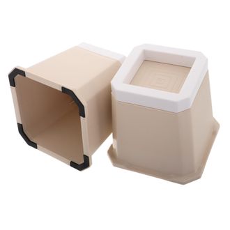 Holibanna 2 Stück Möbelerhöher Kunststoff rutschfest Geräuschdämpfend Vielseitig für Sofa Stuhl Bettrahmen Einfache Montage Möbelbeine Schoner Furniture Pads