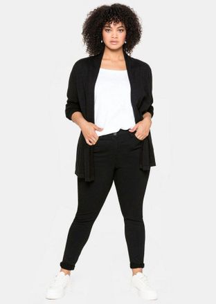 Sheego Strickjacke Strickjacke Langarm mit Schalkragen