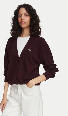 Lacoste Strickjacke AF4143 Dunkelrot Regular Fit