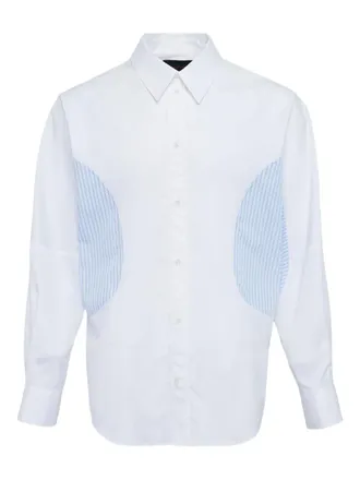 Simone Rocha chemise &agrave; design patchwork - Blanc