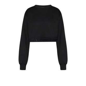 John Richmond Damen, Sweatshirts & Hoodies, Schwarzk, SGr&ouml;&szlig;e