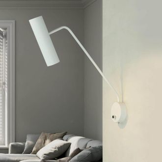 Licht-Erlebnisse Applique spot en blanc Interrupteur &agrave; tirette