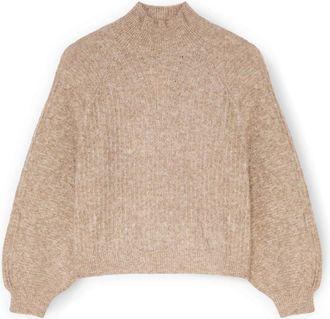 Motivi Femme, Pulls, Beige, Taille: 42 FR Oversized Sleeve Top