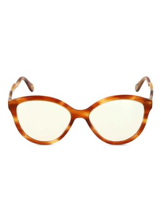 Chloé lunettes de soleil à effet écailles de tortue - Marron
