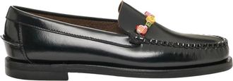 Sebago Femme, Chaussures, Noir, Taille: 36 1/2 EU Frank Beads Loafer