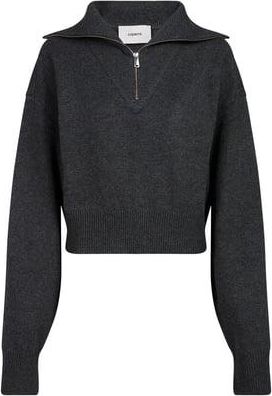 Coperni Pull ample col montant zipp&eacute; en laine m&eacute;lang&eacute;e