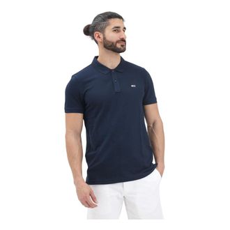 Tommy Jeans Homme, Tops, Bleu, Taille: 2XL Polo Bleu Logo Classique