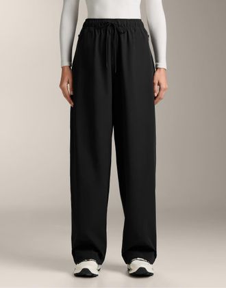 Oysho Oysho - Pantalon droit en tissu imperm&eacute;able 10 k - Noir