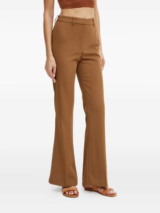 Bardot Hose mit hohem Bund - Braun