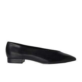 Loro Piana Femme, Chaussures, Noir, Taille: 38 1/2 EU Ballerines Noires en Cuir de Veau