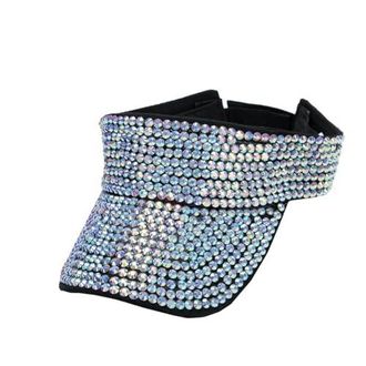 Generic Chapeau de sport avec strass - R&eacute;glable - Casquette d&eacute;t&eacute; - Unisexe - Sac &agrave; dos, Noir, Taille unique