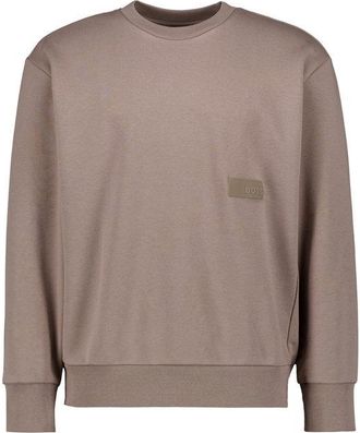 HUGO BOSS Herren Pullover braun Baumwolle unifarben