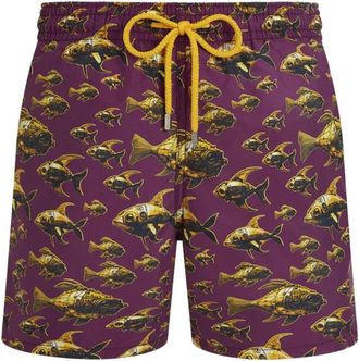 Vilebrequin Homme, Maillots de bain, Violet, Taille: XL Mega Fish Moorea Swim Shorts