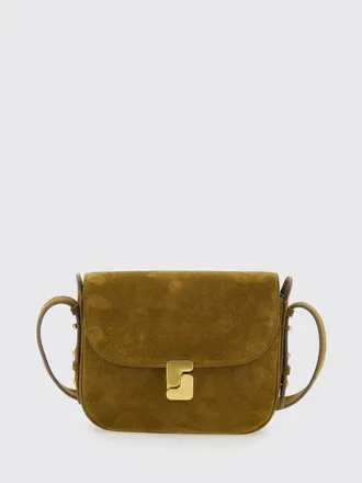 SOEUR Mini sac &agrave; bandouli&egrave;re Bellissima en cuir su&eacute;d&eacute; avec rabat et boucle