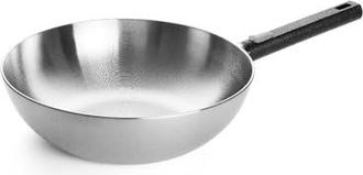 Woll Logic Steel Wok- und Rührpfanne - Induktiv -, Ø 30 cm, 10 cm hoch, mit abnehmbaren Stiel - Geeignet für alle Herdarten, PFAS-frei