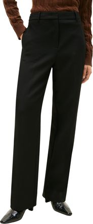 Tommy Hilfiger Damen Stoffhose Punto Relaxed Straight Fit, Schwarz (Black), 38