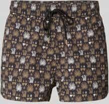 HUGO BOSS Regular Fit Badeshorts mit Allover-Muster Modell CALA