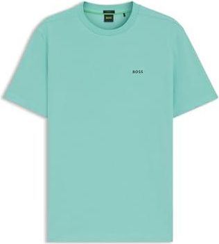 BOSS Hommes Tee T-Shirt en Coton Stretch avec d&eacute;tail logot&eacute;