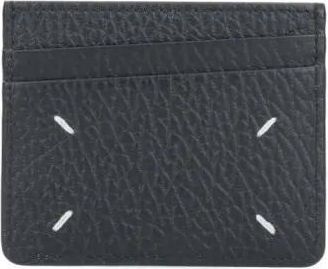 Maison Margiela Portemonnaie - Textured Calfskin Cardholder With Four Stitches De - Gr. unisize - in Schwarz - f&uuml;r Damen