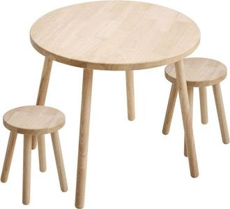 Nordlys Nordlys - Table Ronde et 2 Tabourets pour Enfants