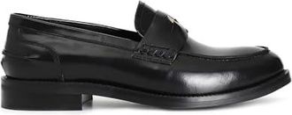 Caf&egrave;noir Mocassin en Cuir Bross&eacute; pour Femme avec Accessoire Penny, pour Femme, Couleur Noir, Taille 37