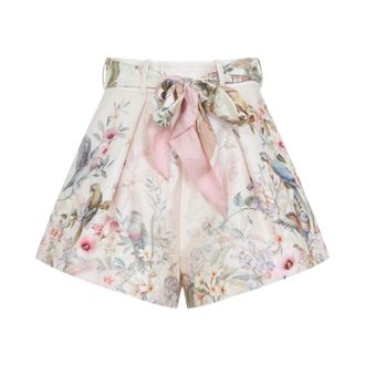 Zimmermann Femme, Shorts, Multicolore, Taille: 38 FR Acacia Belted Pleated Shorts