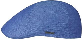 Stetson Casquette en Lin Texas Descott Homme - Made in The EU Gavroche avec Visiere Ete Printemps-ete - 57 cm Bleu