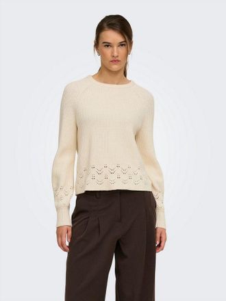 Only Strickpullover ONLPRINCESS LS O-NECK DETAIL KNT Viskosemischung, regular fit
