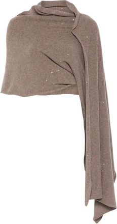 Antonelli Terenzia Cardigan mit Pailletten - Braun