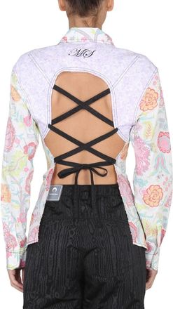 Marine Serre Floral Print Shirt - Multicolor