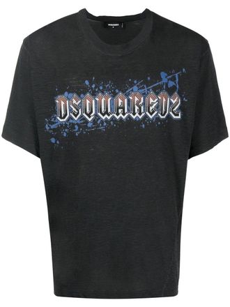 Dsquared2 t-shirt à logo imprimé - Gris