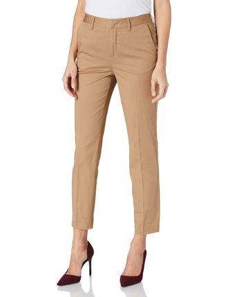 Scotch & Soda Maison Damen Bell-Slim Fit-Mid Rise-Bio-Baumwolle Hose, 0137 Sand, 30W / 32L