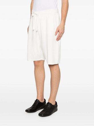 Scaglione Cotton Track Bermudas - White