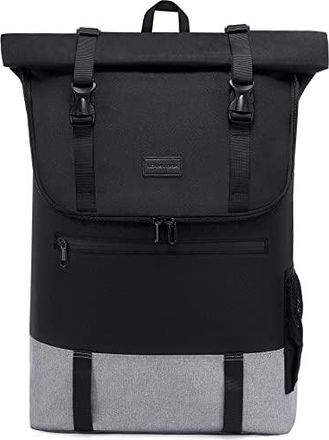 Lovevook Sac a Dos Homme Femme, Sac à Dos pour Ordinateur Portable 17.3 Pouces, Sac Ados PC Portable Roll Top résistant à leau, Sac a Dos pour Affaire Travail 